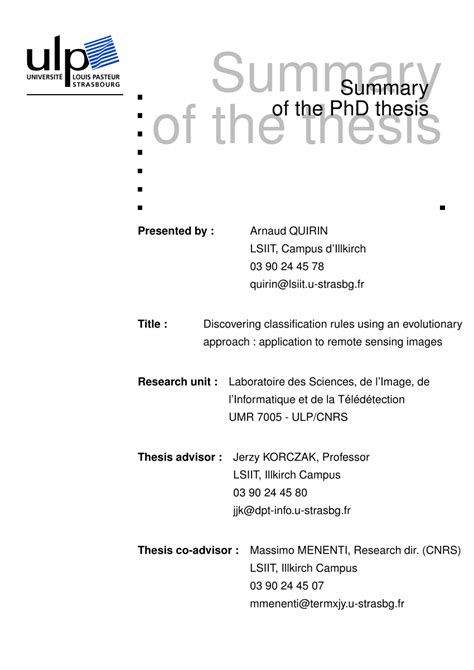 Pdf Discovering Classification Rules Using An Evolutionary Approach Application To Remote