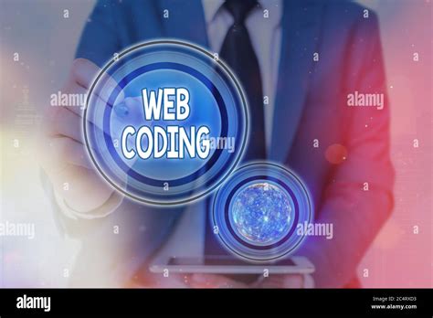 text sign showing web coding business photo text a system of symbols and rules used to