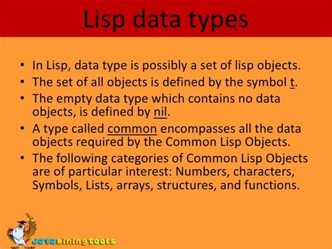 Lisp Data Types In Lisp
