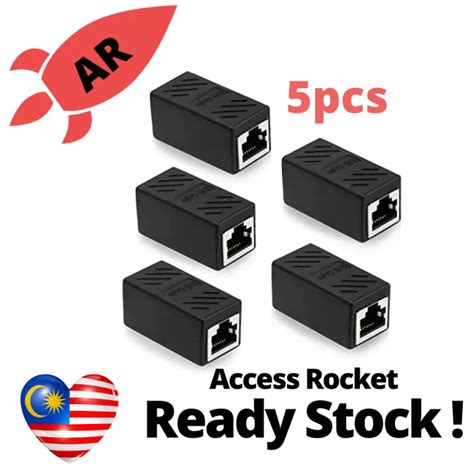 Rj45 Inline Coupler Female To Female Cat5 5e 6 6e Network Lan Extension Adapter Connector