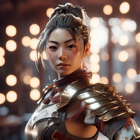 Premium Photo A Woman With A Sword And Shield On Her Head