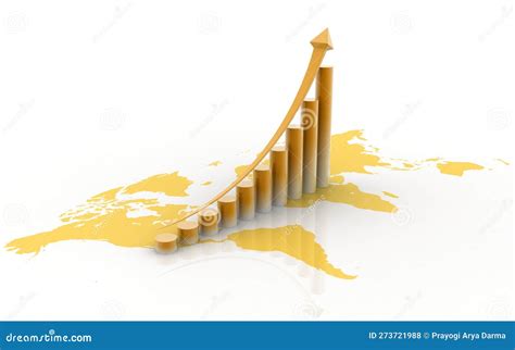 3d Business Graph Is A Visual Representation Of Business Data Stock