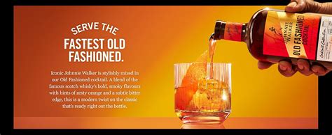 Johnnie Walker Whisky │ New And Ready To Serve │ Old Fashioned Cocktail │ 205 Vol │ 50cl │ Ready