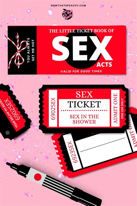 SEX Acts TICKET Voucher Book Printable Download Valentines Day Anniversary Naughty Coupons