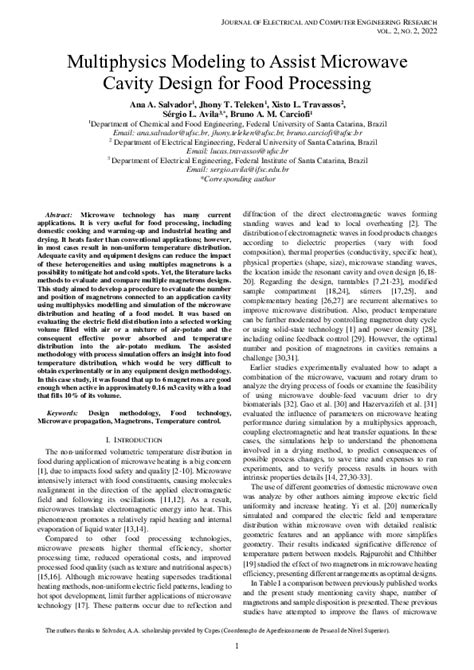 pdf multiphysics modeling to assist microwave cavity design for food processing
