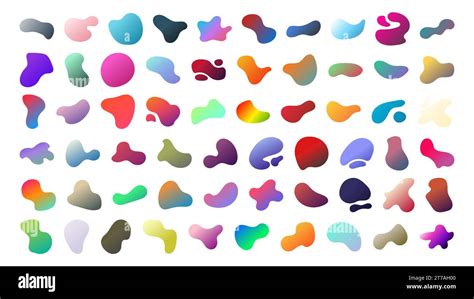 Set Of Gradient Blob Liquid Elements Fluid Blob Gradient Elements Liquid Shapes Round Set Of Gradient Blob Liquid Elements Fluid Blob Gradient Elements Liquid Shapes Round