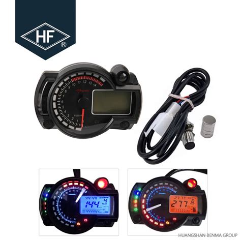 Universal Motorcycle Lcd Digital Speedometer Multifunctional Speed Meter With Large Tacho Buy