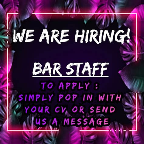 Club Eden 📣 We Are Hiring Bar Staff 📣 Part Time