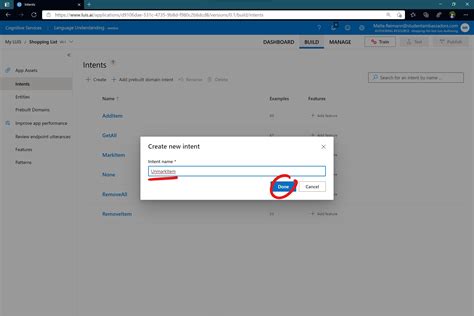 Luis Build Application Microsoft Campus Communityworkshop Shopping List Bot Github Wiki