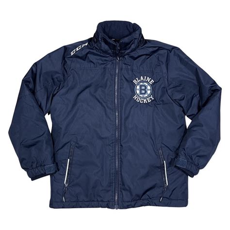 Ccm Hockey Navy Youth Medium Heavyweight Blaine Winter Jacket Removable