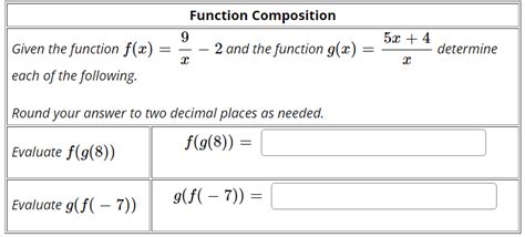 Solved Function Compositiongiven The Function Fx9x−2 ﻿and
