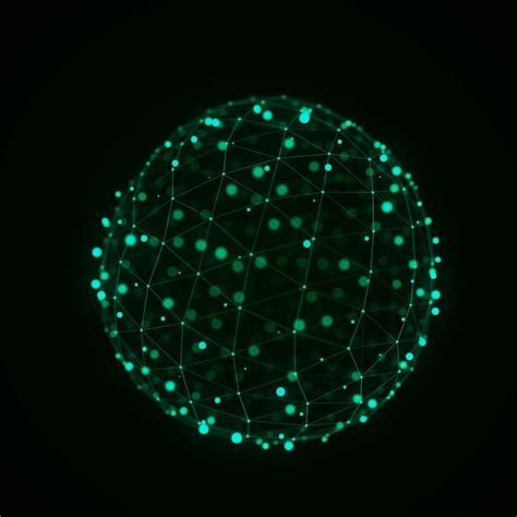 premium photo sphere made up of points and lines network connection