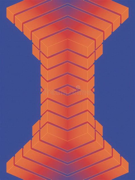 Clean And Simple Symmetrical Geometric Background With Rectangular Geometric 3d Rendering