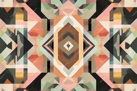 Seamless Modern Intricate Geometric Pattern Design Premium Ai