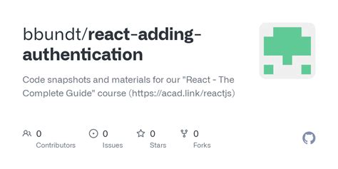 GitHub Bbundt React Adding Authentication Code Snapshots And