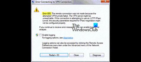 修复 Vpn 错误 800，由于尝试的 Vpn 隧道失败而未建立远程连接 Tech Club