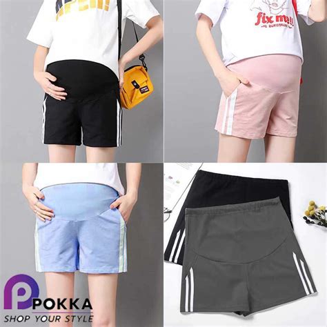 กางเกงขาสั้นสำหรับคนท้อง กางเกงคนท้อง กางเกงขาสั้นคนท้อง ทรงพอง กางเกงขาสั้นคลุมท้อง ผ้าไม่ยืด