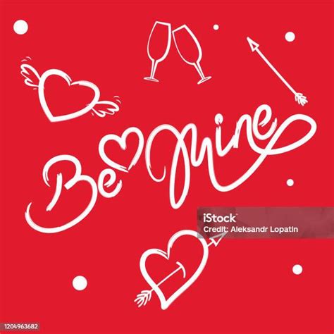 행복 한 발렌타인 데이 텍스트 빨간 그라데이션 배경에 손으로 글자 타이포그래피 포스터 벡터 그림입니다 0명에 대한 스톡 벡터