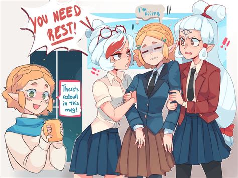 Princess Zelda Impa And Purah The Legend Of Zelda And More Drawn By Min Dei Bae Danbooru