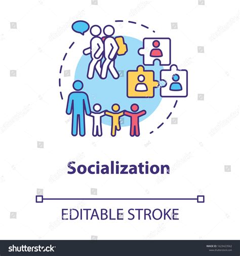Socialization Concept Icon Diversity School Group Stock Vector Royalty Free 1623423562