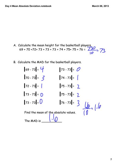 Day 4 Mean Absolute Deviation PDF