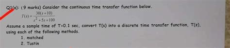 solved q1 a 9 marks consider the continuous time