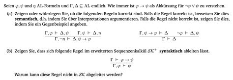 solved let φ ψ and η be al formulas and let Γ ∆ ⊆ al be
