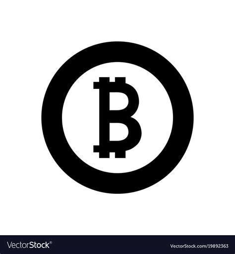 Silhouette Bitcoin Electronic Currency Royalty Free Vector