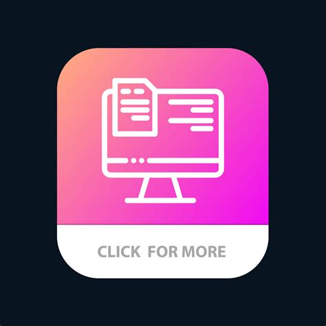 Computer File Education Online Mobile App Button Android And Ios Line Version 19124406 Vector