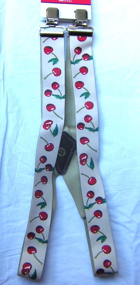 Mens Braces Cherries On Cream Design Fum Tools