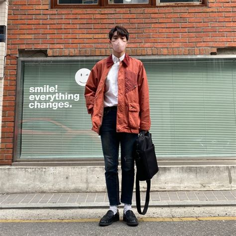 남자 나일론자켓 코디 헨리코튼 가먼트 다이 피싱자켓 리뷰 네이버 블로그