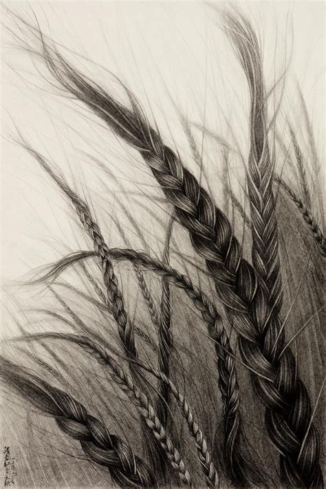 Hong Chun Zhang Hair Story In Charcoal And Ink Middlebury College Museum Of Art