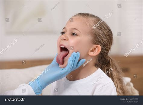 Doctor Gloves Examining Girls Oral Cavity Stock Photo Shutterstock
