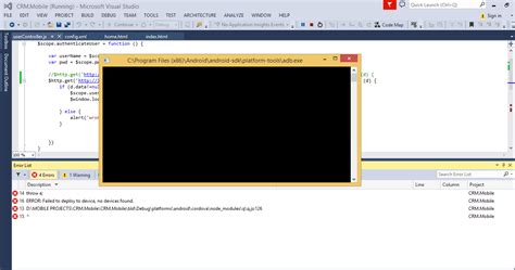 Android Error Failed To Deploy To Device No Devices Found Cordova