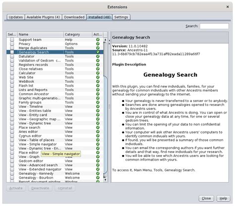 Extensions Ancestris Documentation