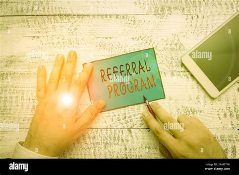 Conceptual Hand Writing Showing Referral Program Concept Meaning