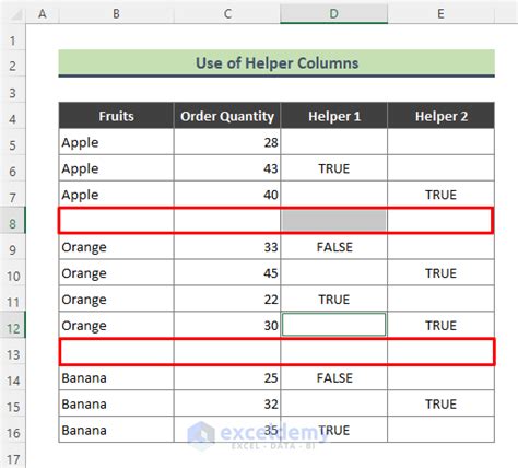 excel formula to insert rows between data 2 simple examples