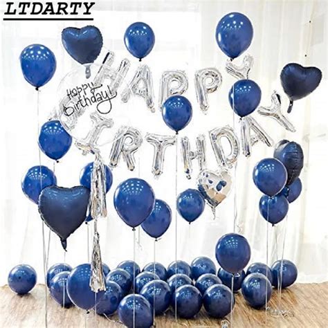 20 штук 5 10 12 дюймовый чернильный синий шары темно синие латексные воздушные шары на день
