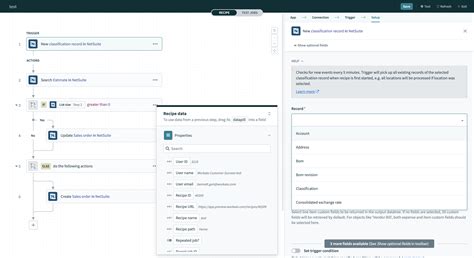 workato connectors netsuite classification object trigger workato