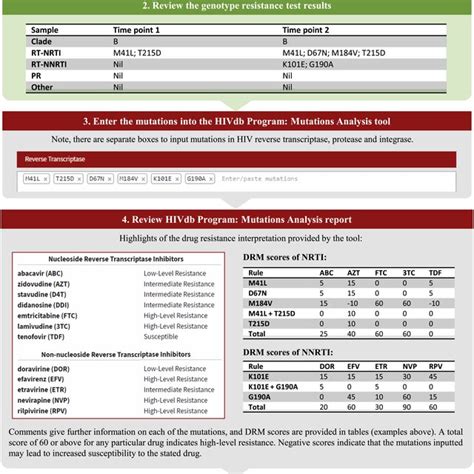 Worked Example Of Using The Stanford University Hiv Drug Resistance Download Scientific Diagram