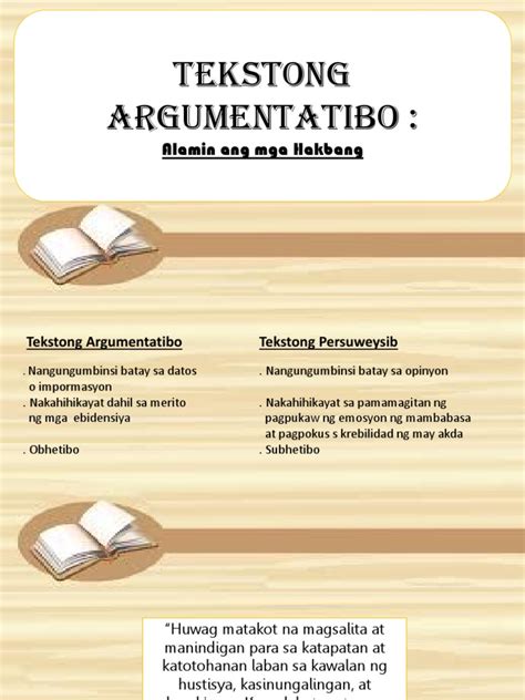 Tekstong Argumentatibo Pdf