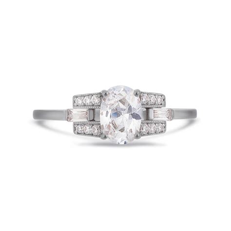 Pack Platinumwhite Gold Oval Cut Buckle Ring Laura Vann
