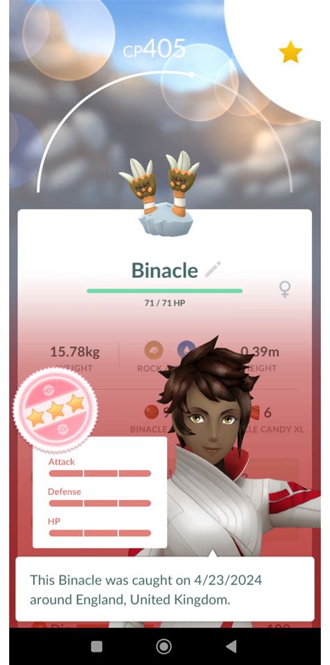 Hundo Binacle Caught R Pokemongo