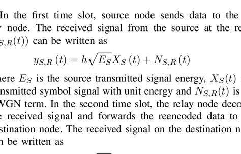 Illustration Of A Dual Hop Decode And Forward Network Download Scientific Diagram