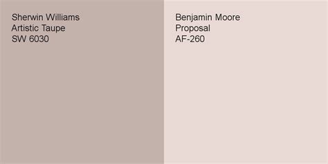 Sherwin Williams Artistic Taupe Vs Benjamin Moore Proposal Comparison