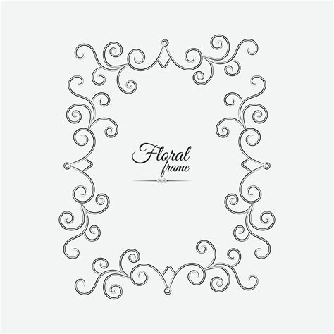 Ornament Picture Frame Border Effect With Flower 41488859 Vector Art At