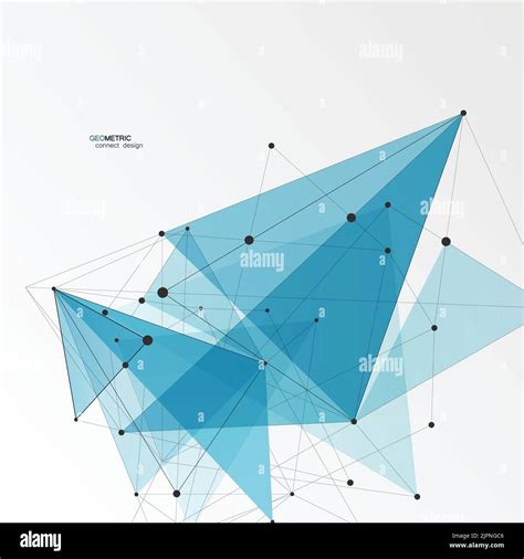 Geometric Triangle Vector Background Triangles Connect Pattern For Business Presentations