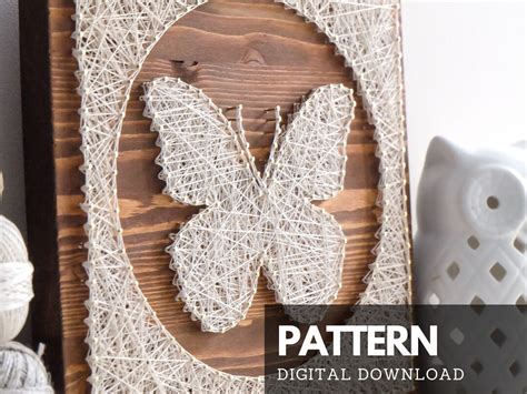 Butterfly String Art Pattern Printable Butterfly Silhouette Diy