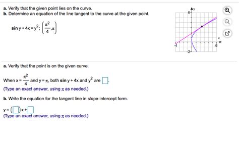 Solved Help Verify That The Given Point Lies On The Chegg Com