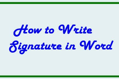 How To Create A Stylish Signature Signature Write